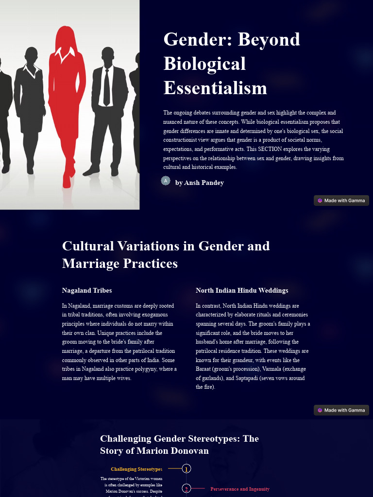 Gender Beyond Biological Essentialism | PDF | Gender | Gender Studies