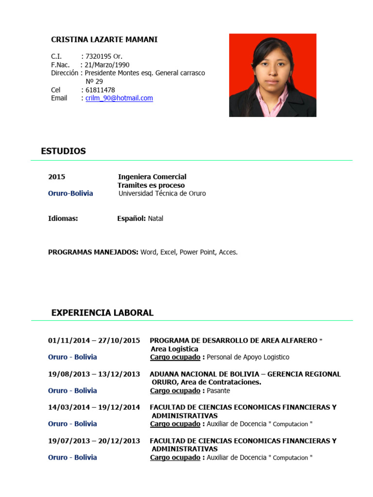 Curriculum Vitae Cris 2016 | PDF | Economias