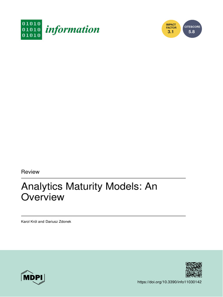 Analytics Maturity Models | PDF | Analytics | Artificial Intelligence