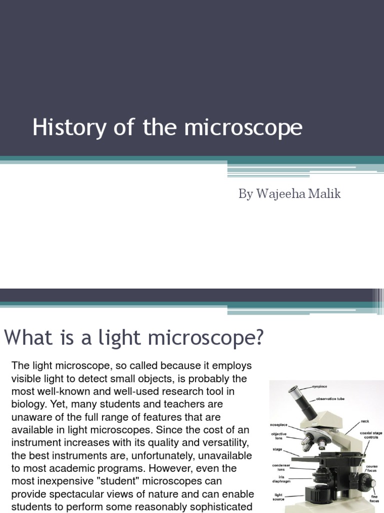 Evolution and History of Microscopes | PDF | Microscope | Transmission ...