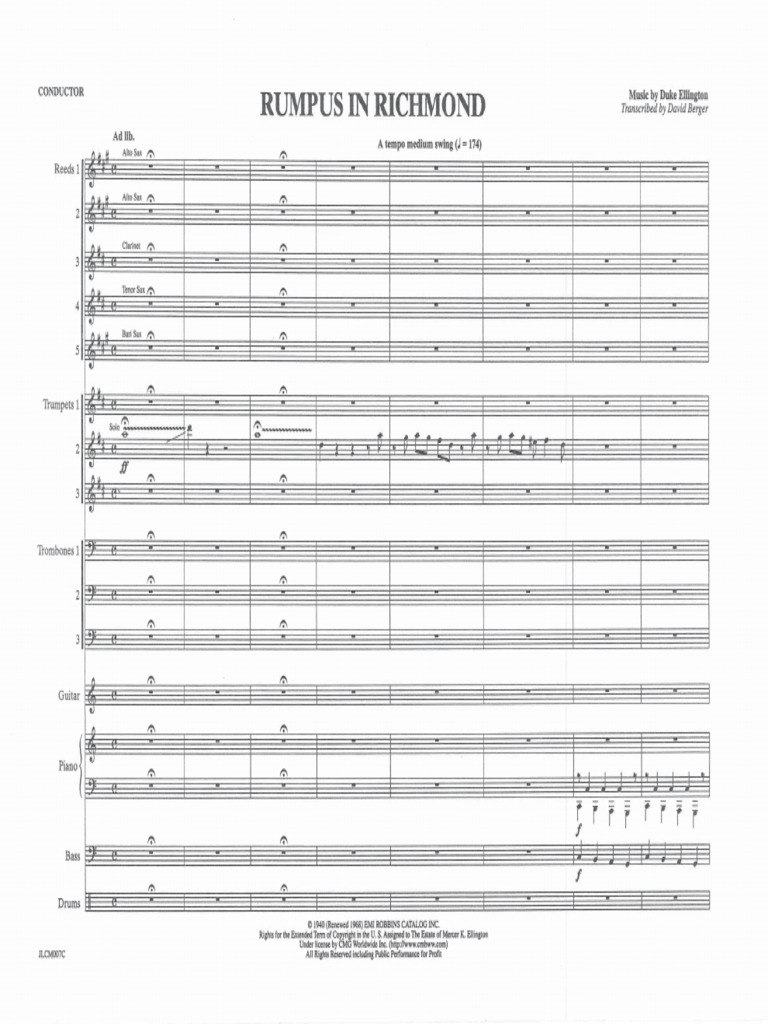Rumpus In Richmond Score | PDF