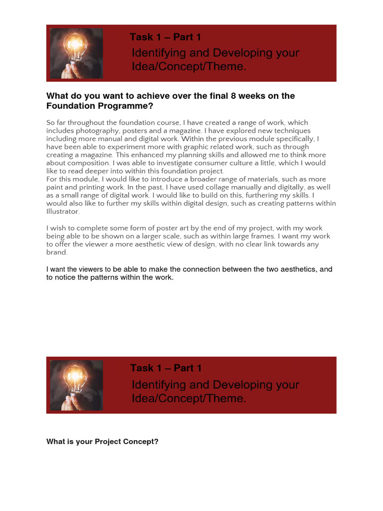 Foundation Project Proposal 1 | PDF | 3 D Computer Graphics | Collage