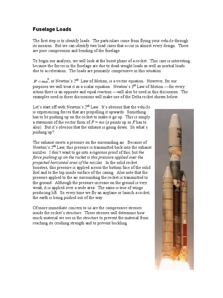 Fuselage Loads Analysis and Design | PDF | Rocket | Force