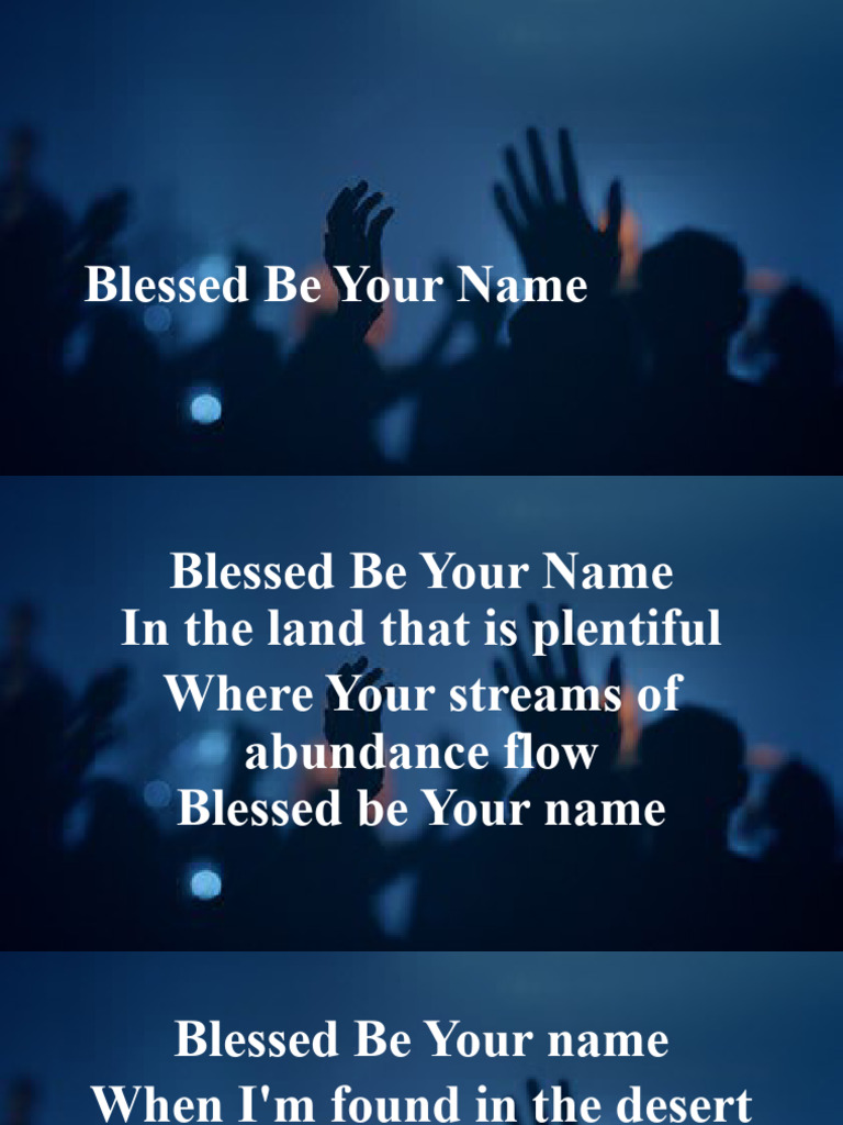 Blessed Be Your Name Lyrics | PDF | Weekly Torah Readings | Torah Books