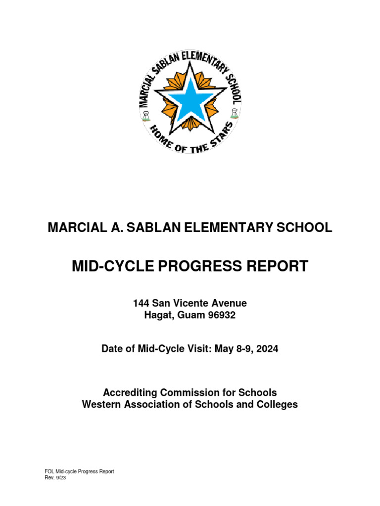 Mid-Cycle Progress Report 2024 | PDF | Teachers | Learning