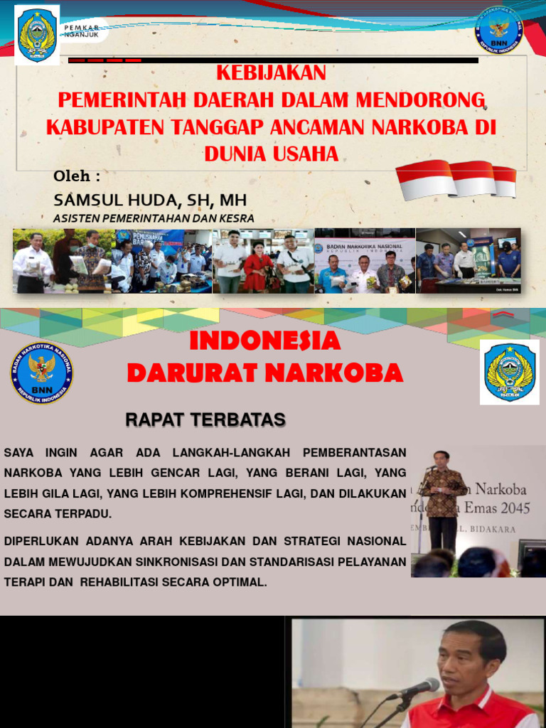 Kebijakan Pemberantasan Narkoba Daerah | PDF