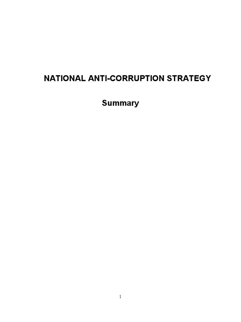 National Anti-Corruption Strategy | PDF | Political Corruption | Corruption