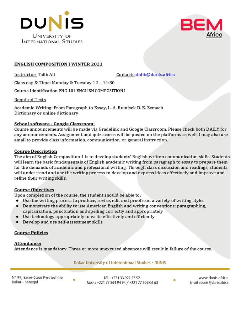 Eng 101 English Composition I Talib 2 | PDF | Plagiarism | Human ... Eng 101 English Composition I Talib 2 | PDF | Plagiarism | Human ...