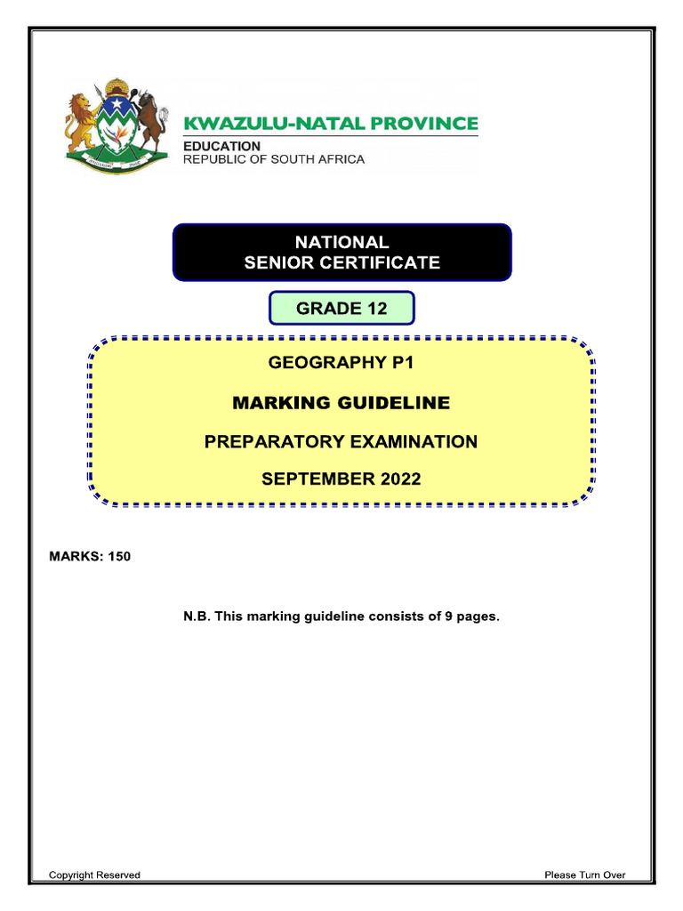 2022 KZN Geography-NSC-P1-Sept-MG | PDF