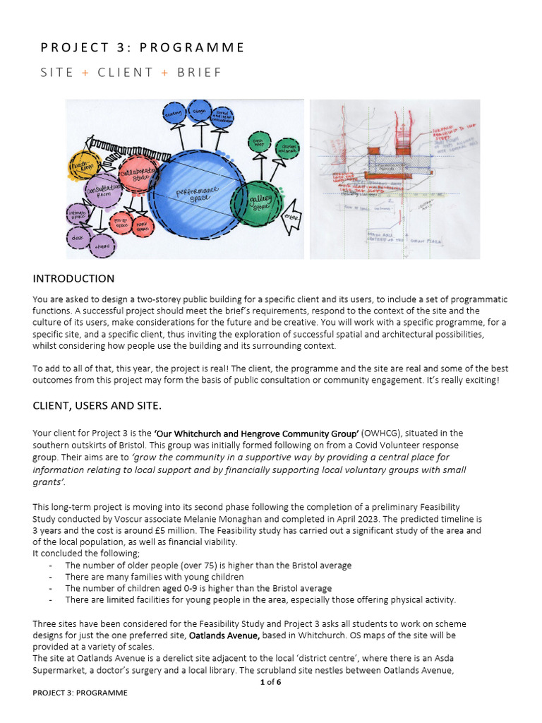 Project 3 Programme Brief 12-12 | PDF | Design | Drawing