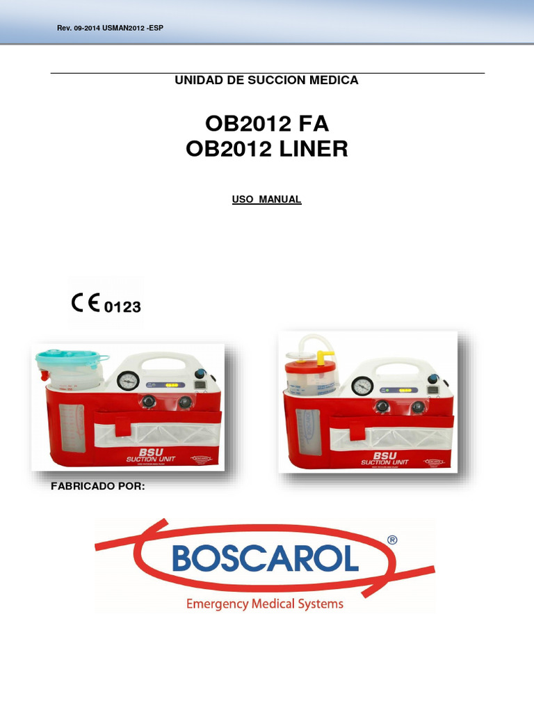 Manual USO Boscarol OB 2012 Español 2016 Corregido | PDF | Fuente de alimentación | Diodo emisor ...