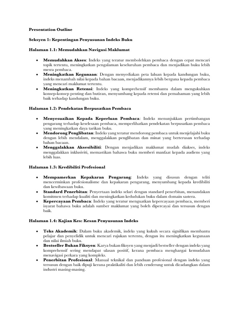 Kepentingan indeks | PDF