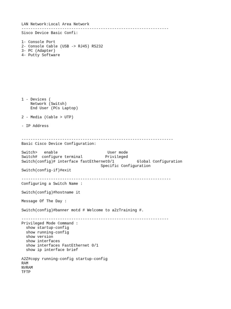0 - Basic Switch Configuration | PDF 0 - Basic Switch Configuration | PDF