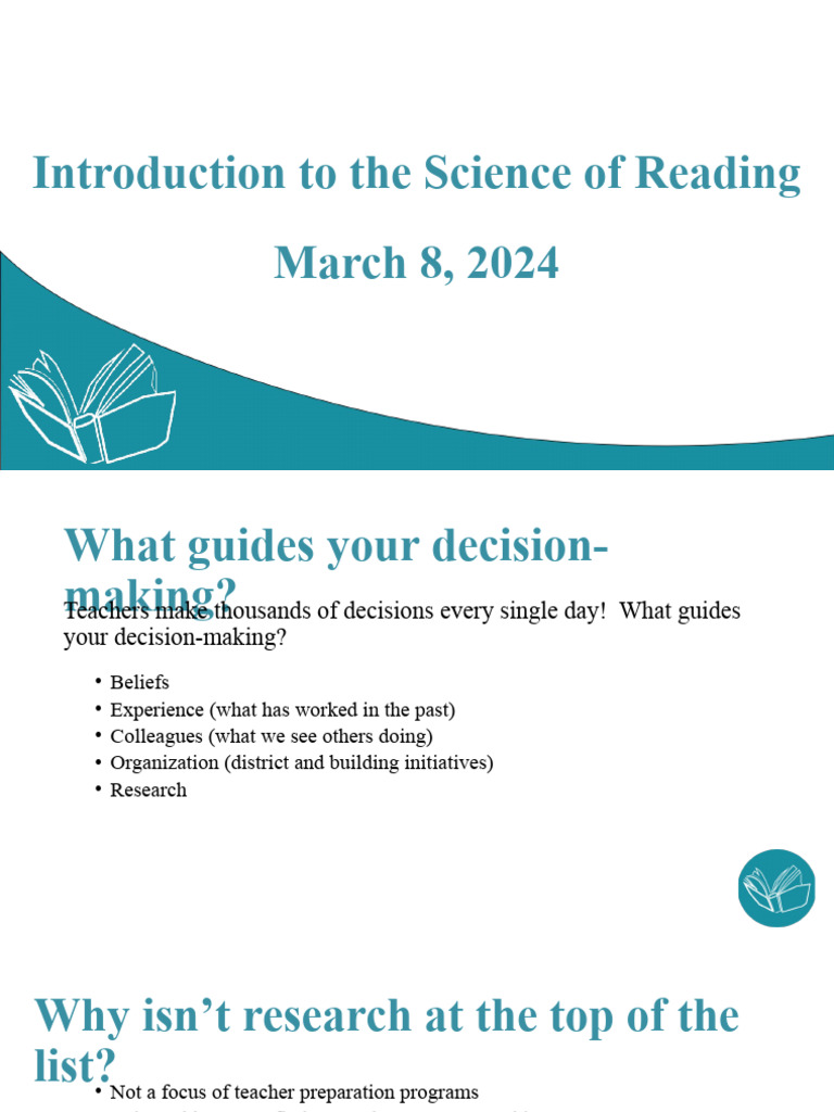 intro to science of reading | PDF | Phonics | Reading Comprehension