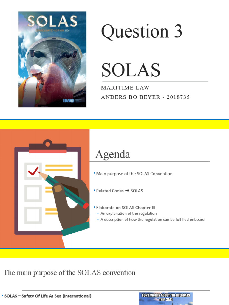 Overview of SOLAS Chapter III Regulations | PDF | Technology & Engineering