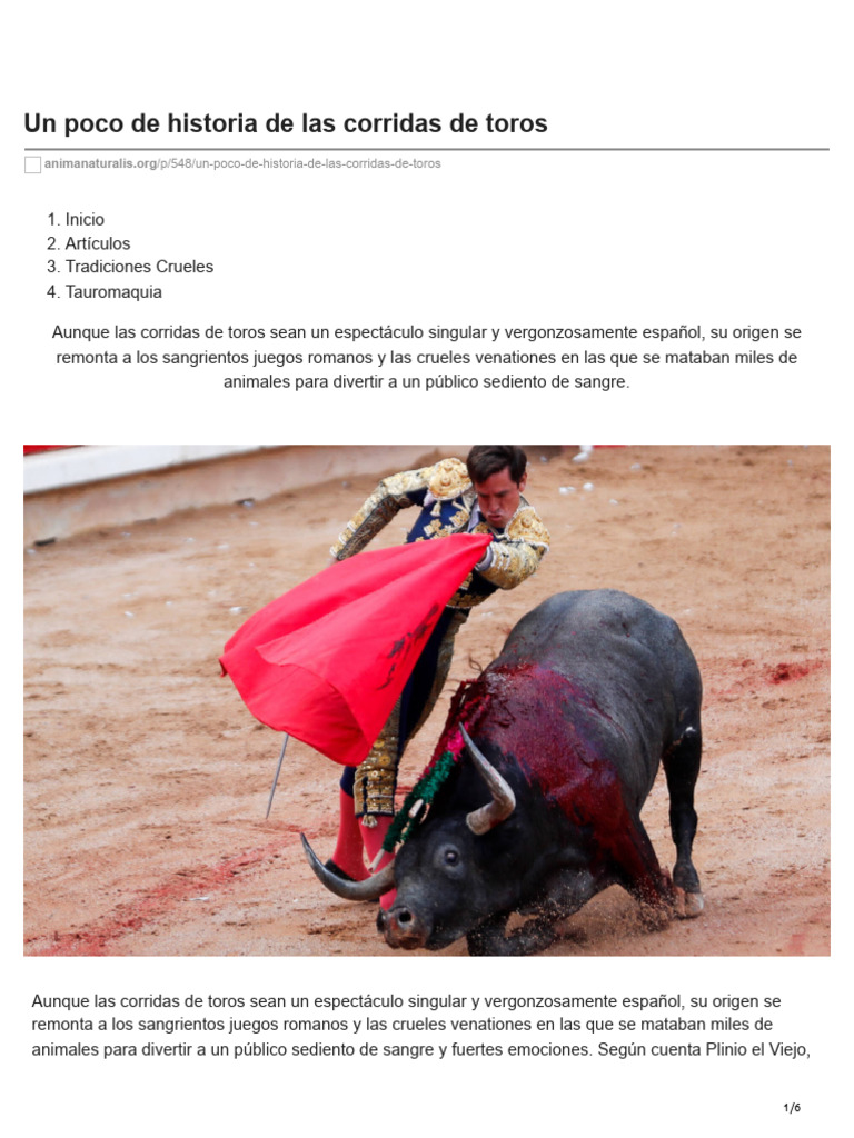 Un Poco de Historia de Las Corridas de Toros | PDF | Toreo | Minotauro