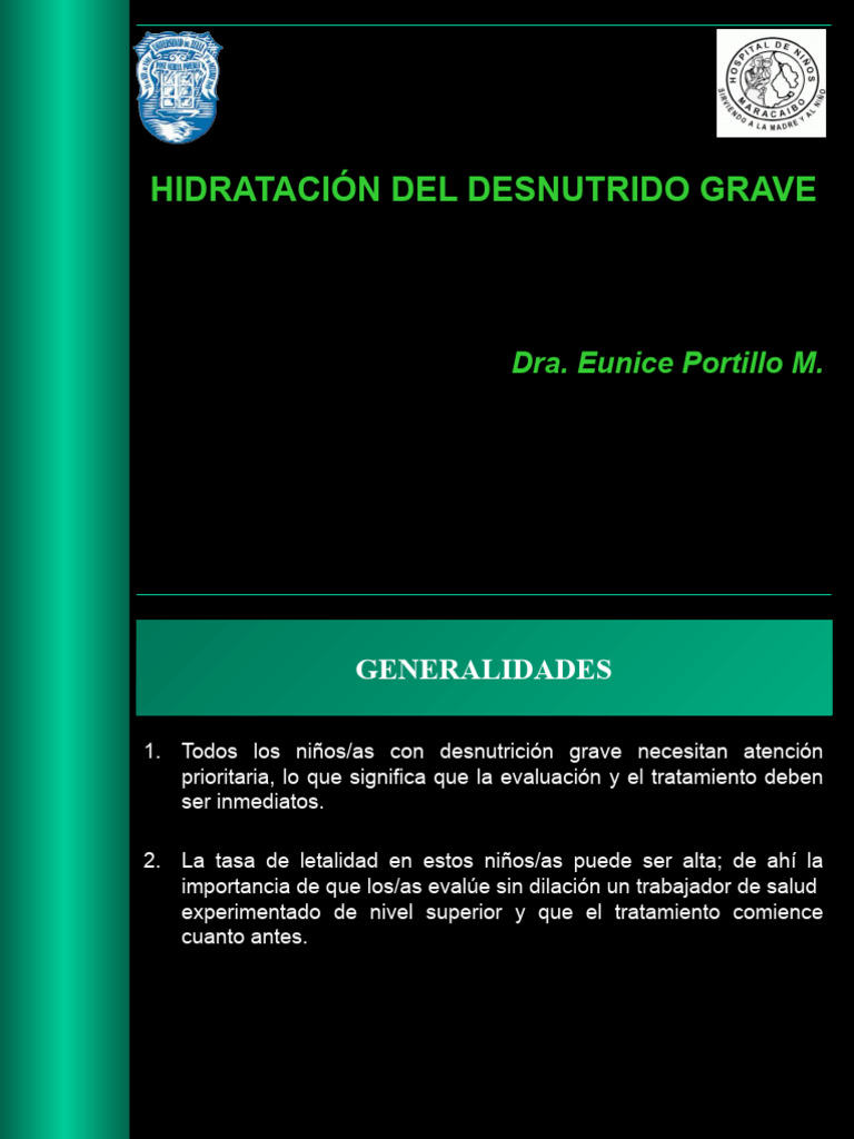 Tratamiento Del Desnutrido Grave | PDF | Sodio | Deshidración