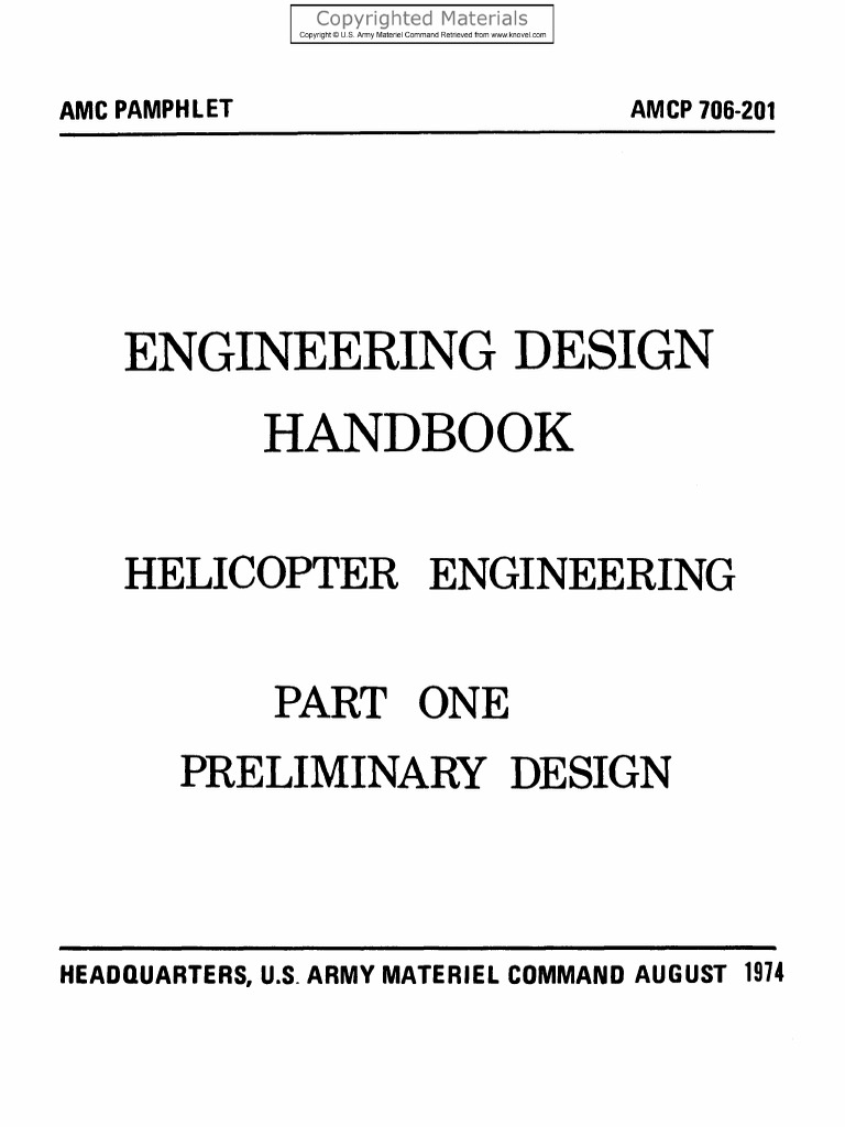 Helicopter Engineering Design Handbook | PDF | Helicopter Rotor | Gas ...