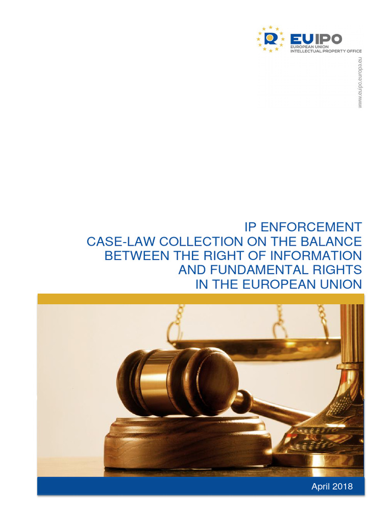 Ip Enforcement Case-law Collection on the Balance Between the Right of Information | PDF ...