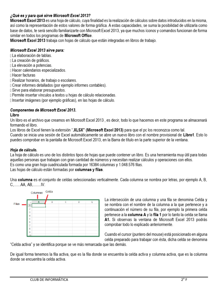 Act. 1 - Conceptos Basicos de Excel | Descargar gratis PDF | Microsoft Excel | Hoja de cálculo