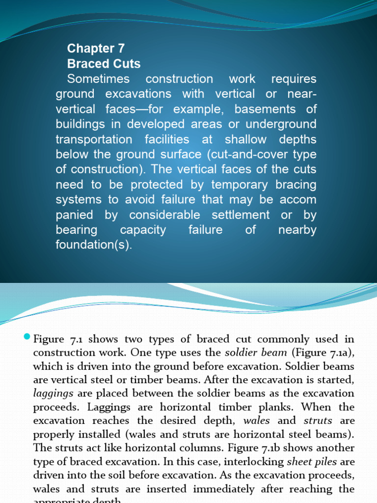 Braced Cuts: Design and Analysis | PDF | Deep Foundation | Building ...