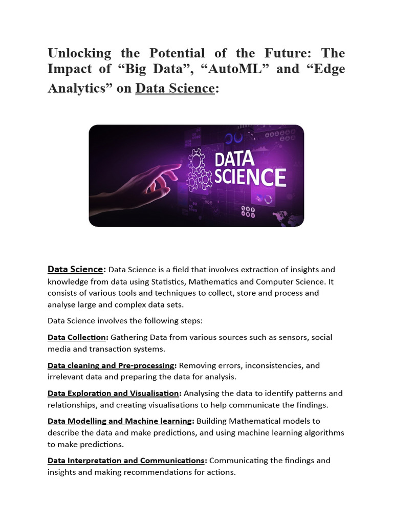 Unlocking The Potential of The Future Data Science | PDF | Data Science ...