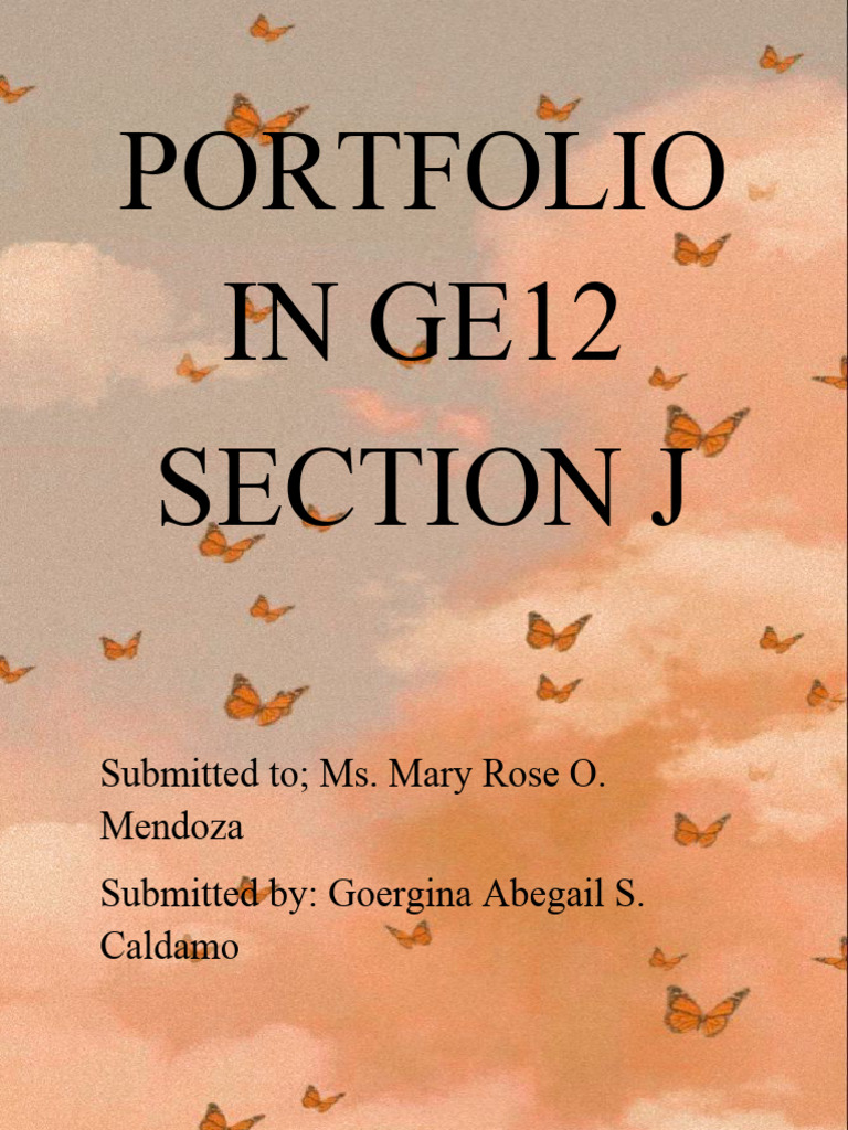 PORTFOLIO IN GE12 Goergina | PDF | Philippines | The Arts