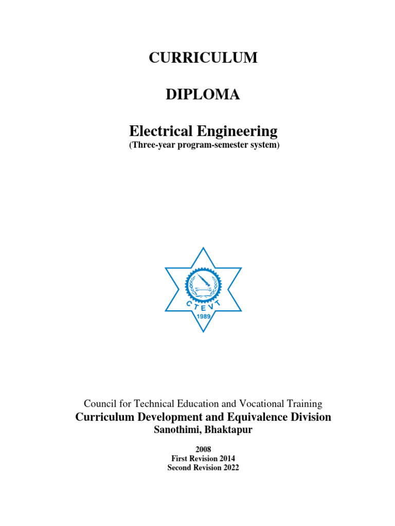 2022 12 22 Diploma In Electrical Engineering Revised 2022 Pdf