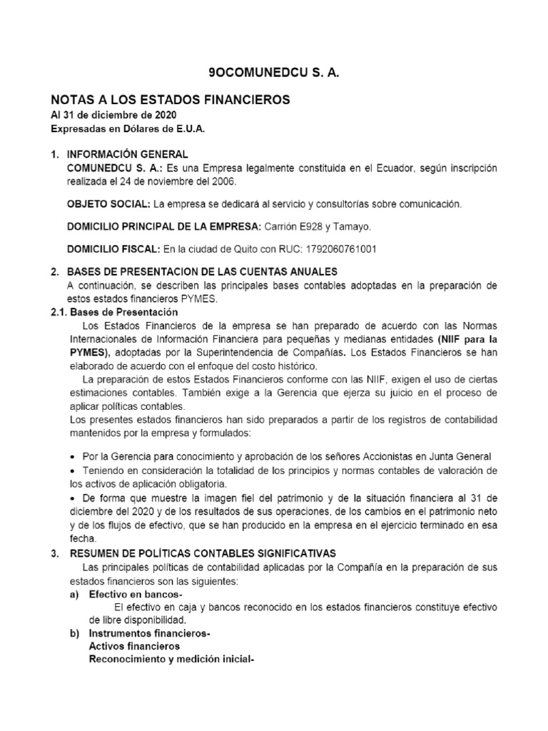 Notas Al Los Eeff | PDF