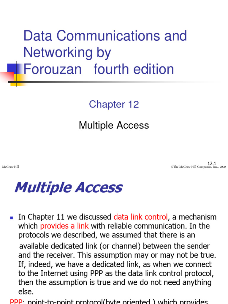 ch12pdf | PDF | Channel Access Method | Internet Protocols