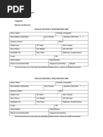 Modelo Ficha Nacional Registro Hospedes FNRH | PDF