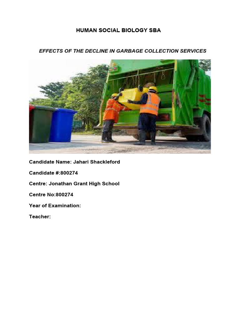 Human Social Biology Sba 1.0 | PDF | Questionnaire | Survey Methodology