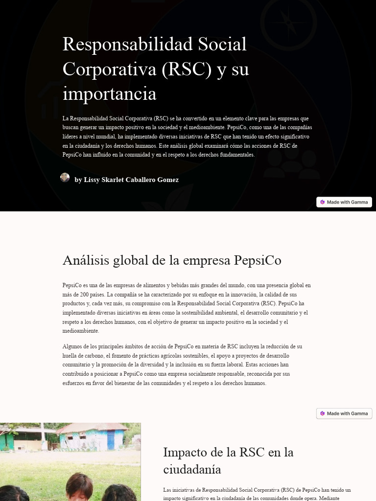 Responsabilidad Social Corporativa RSC y Su Importancia | PDF | Responsabilidad social ...