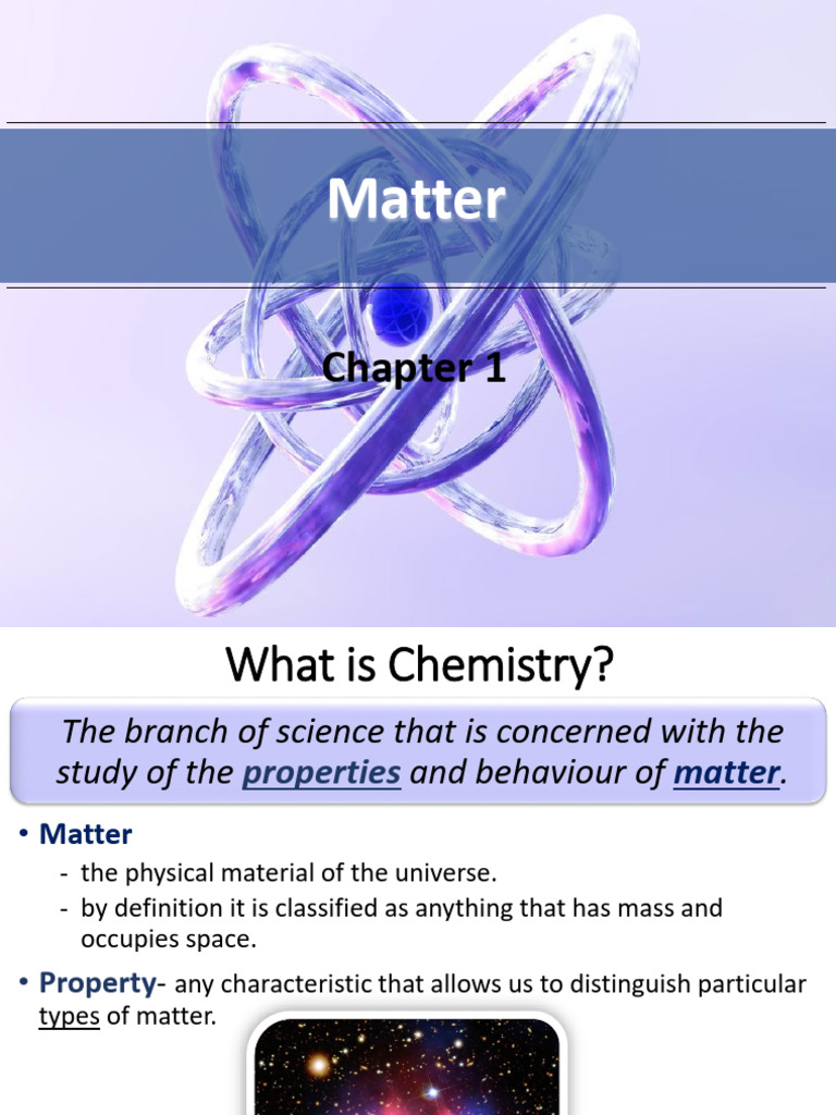 Chapter 1 Matter Eng | PDF | Atoms | Ion