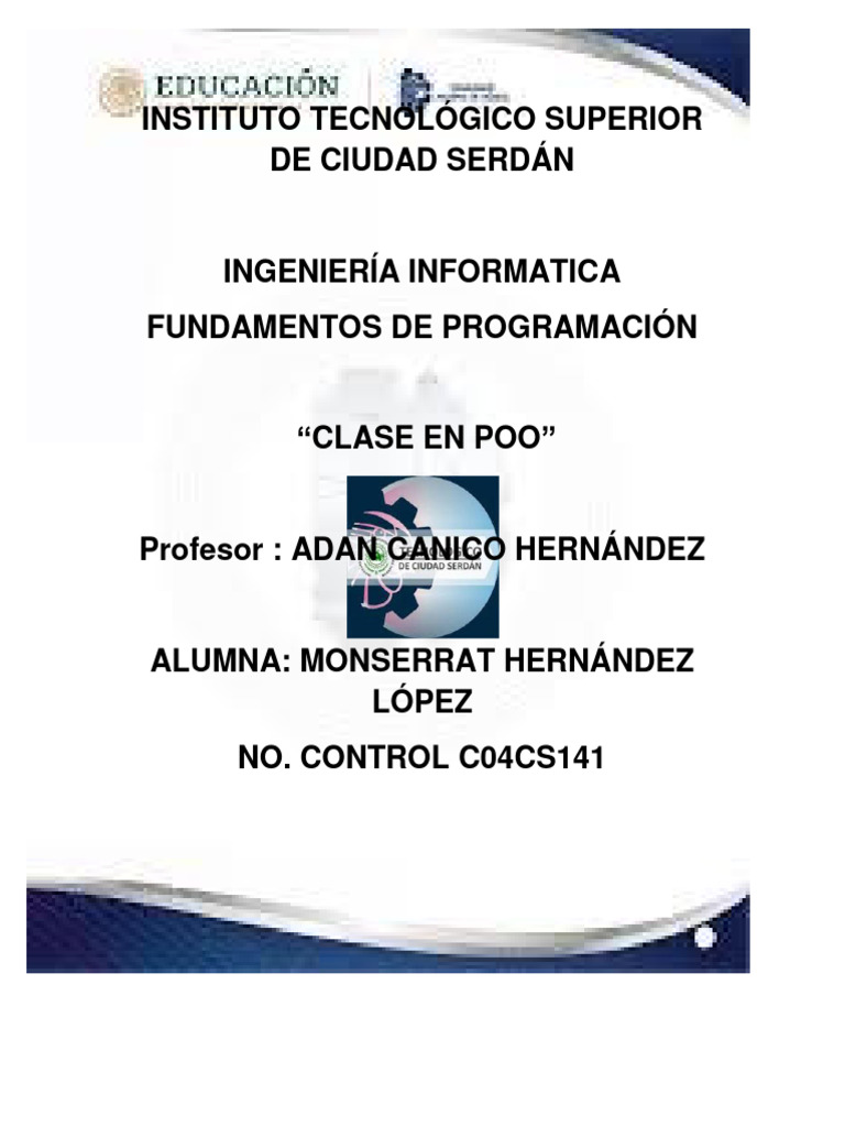 Clases en Poo | PDF | Objeto (informática) | Clase (Programación informática)