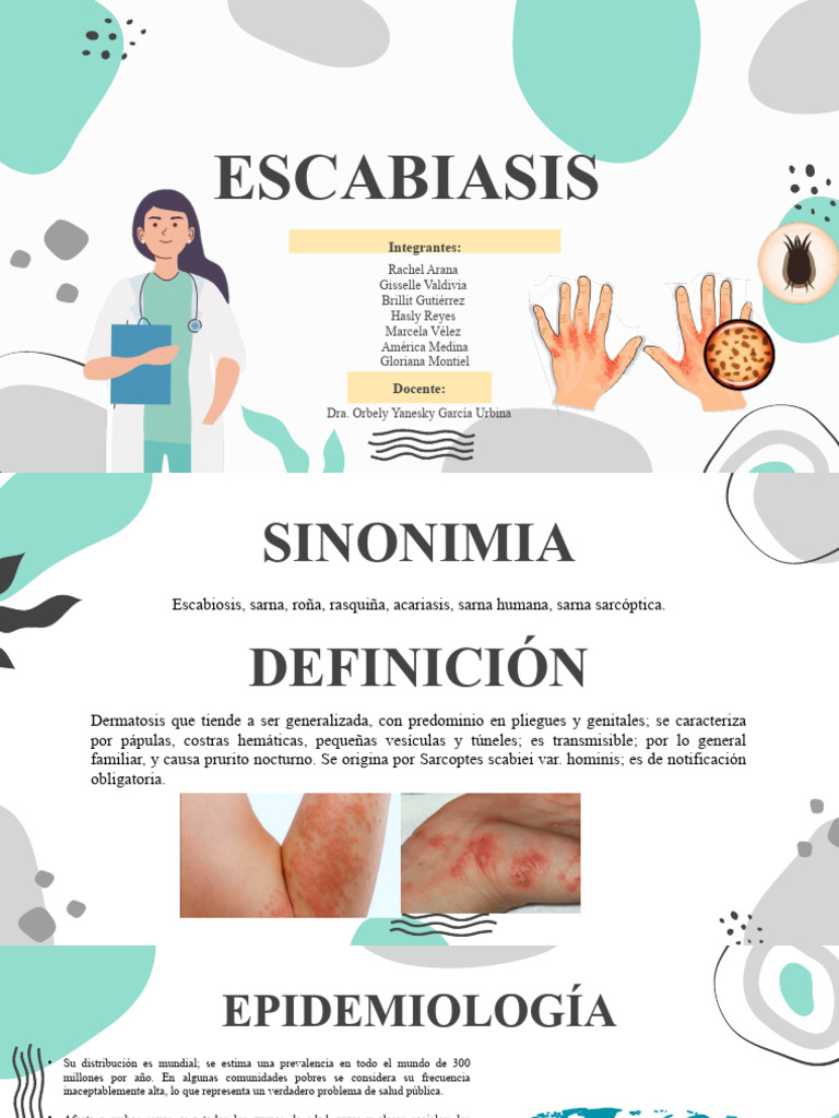 Escabiasis: Epidemiología y Tratamiento | PDF | Especialidades Medicas ...