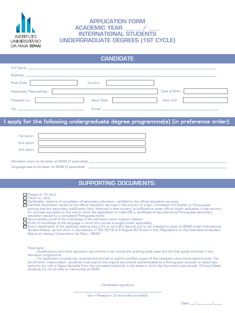 Application_Form_Undergraduate_Degrees | PDF | University And College ...