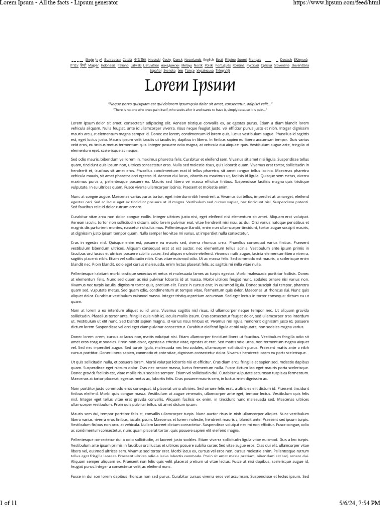 Lorem Ipsum Facts | PDF