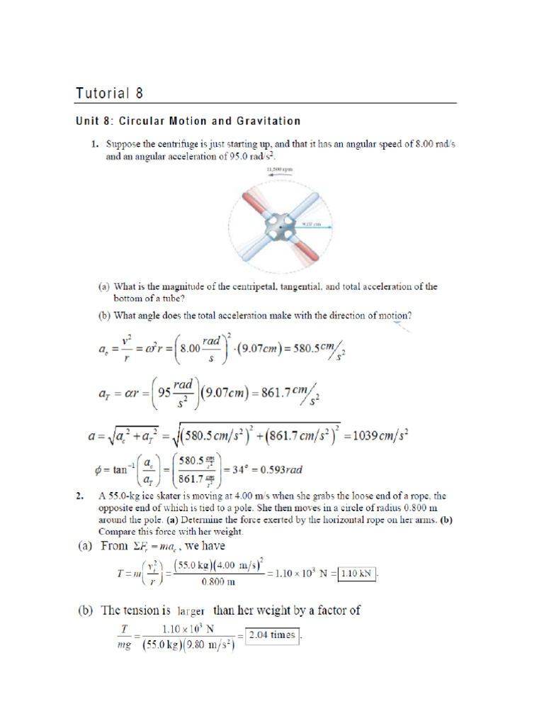 Tutorial Solution 8 | PDF