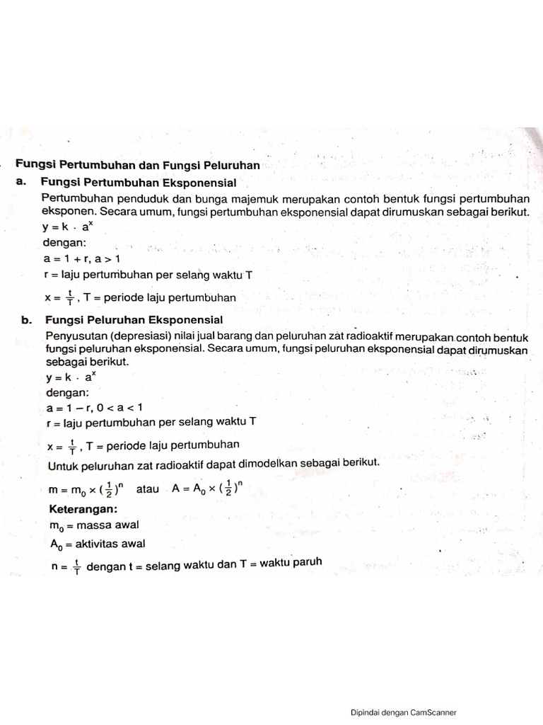 Fungsi Pertumbuhan Dan Peluruhan | PDF
