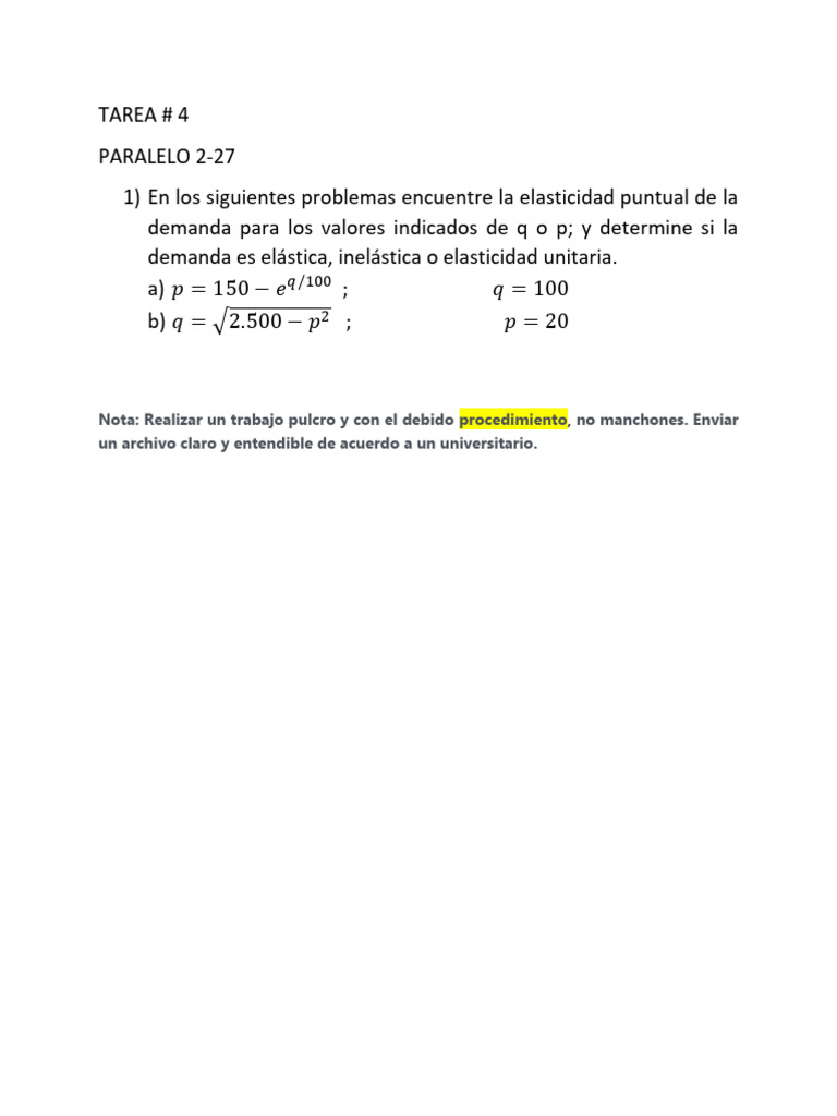 Tarea # 4 Mate. (2-27) | PDF | Tecnología e ingeniería