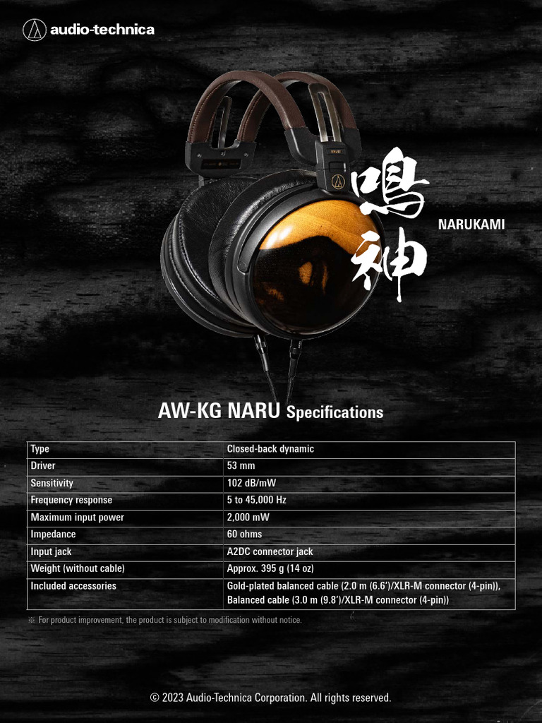 Spec Sheet - AW-KG - NARU | PDF
