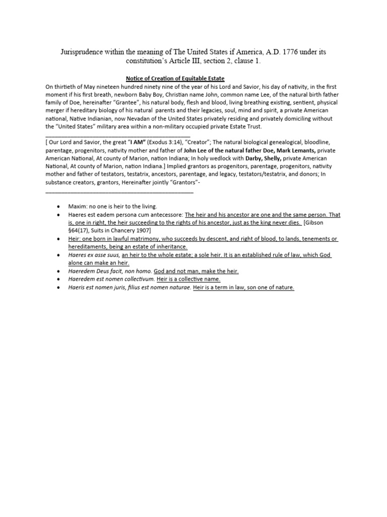 Equitable Estate Template | PDF | Deed | Common Law