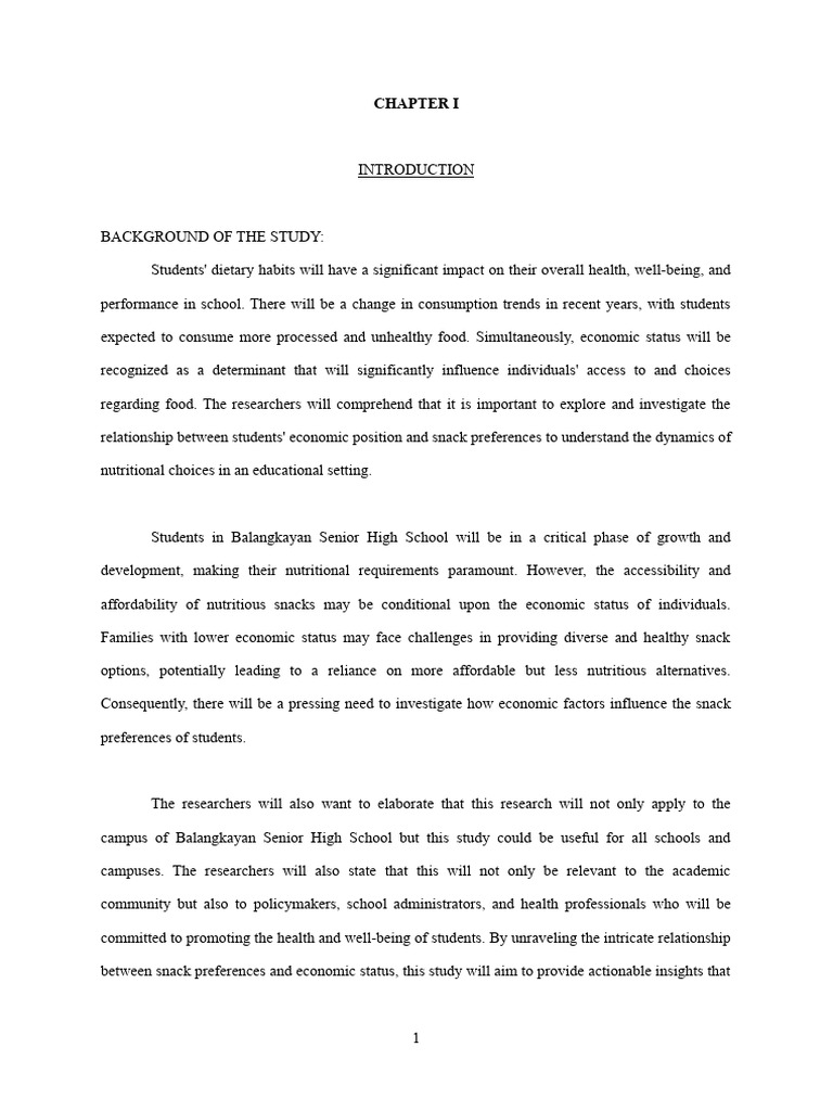Fbs Research Proposal Chapters 1-3 | PDF | Survey Methodology ...