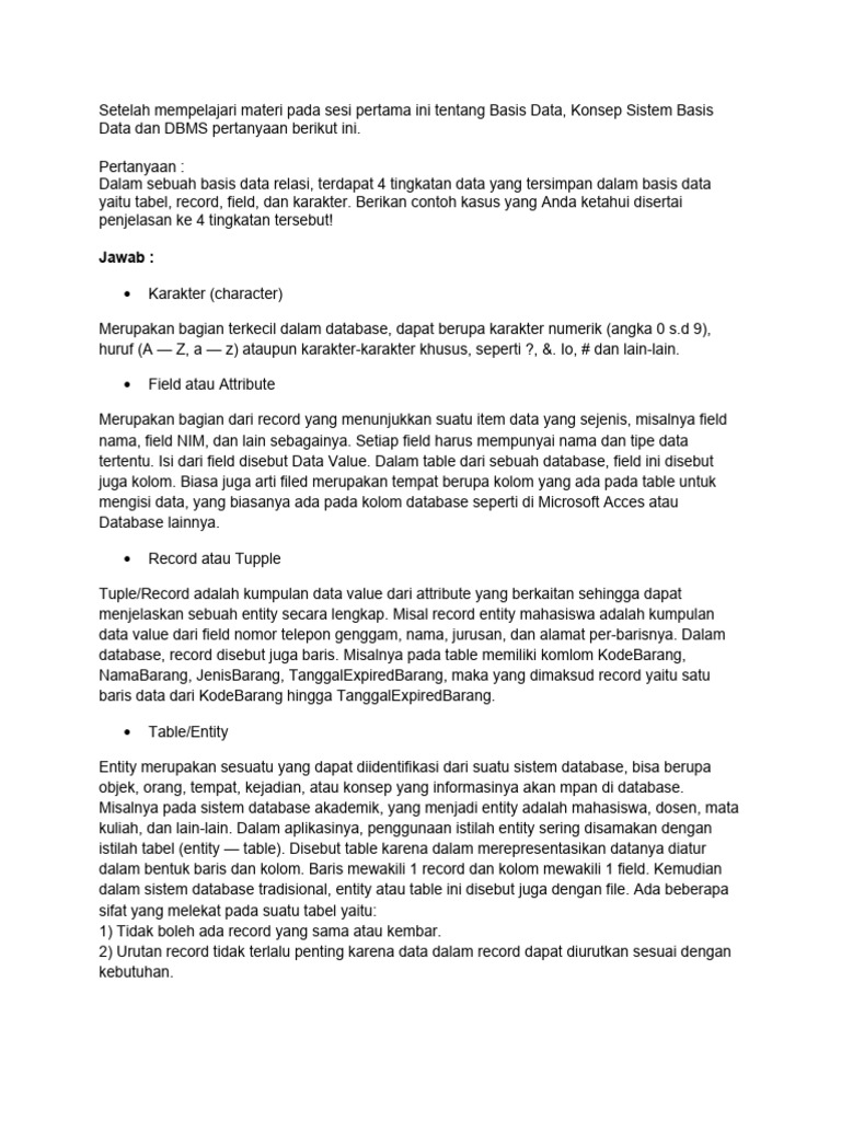 Diskusi 1 Basis Data | PDF