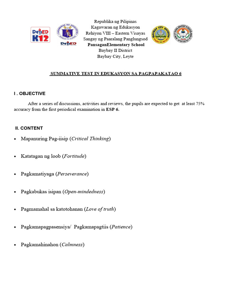PT - Tos Esp 6 K To 12 | PDF