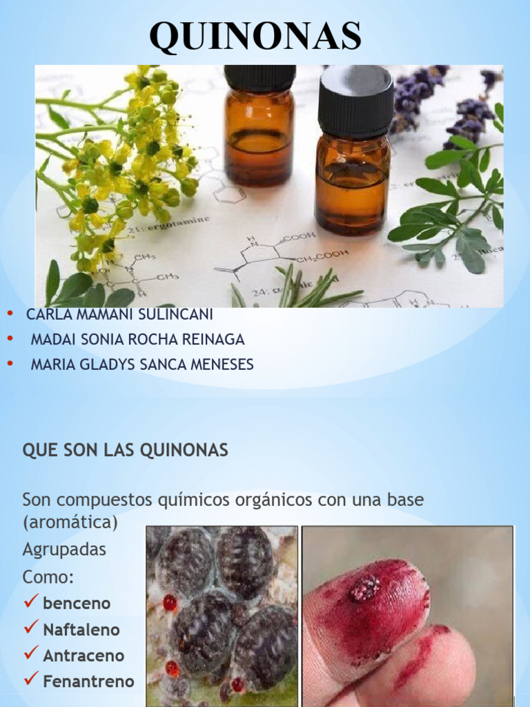 Quinonas: Clasificación y Usos | PDF | Química