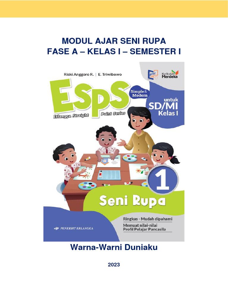 ESPS SENI RUPA SD - MI KLS.1 - KM-MA (Modul Ajar) - MA ESPS Seni Rupa Kelas 1 | PDF