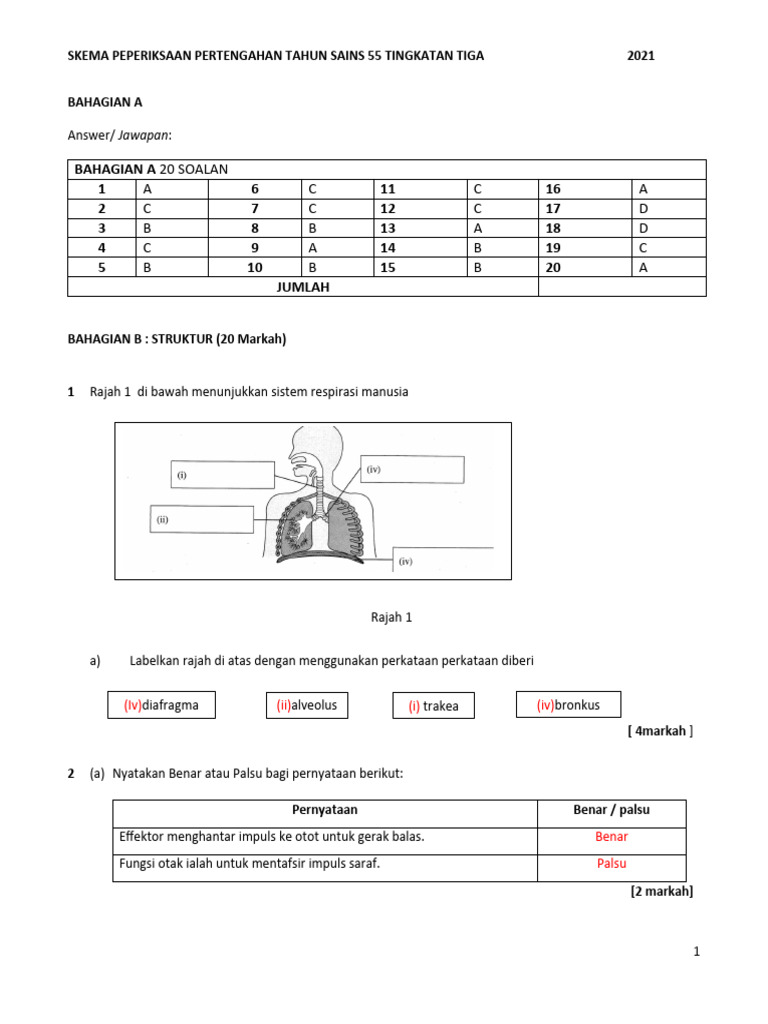 SKEMA PPT SAINS F3 | PDF