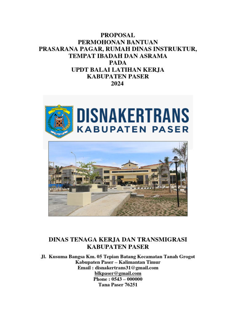 Proposal Bankeu 2025 BLK Sarpras - OK | PDF | Karier & Perkembangan